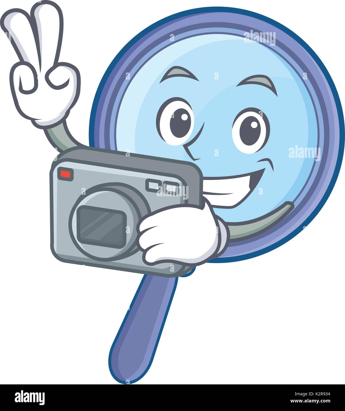 Photography magnifying glass character cartoon Stock Vector Image & Art ...