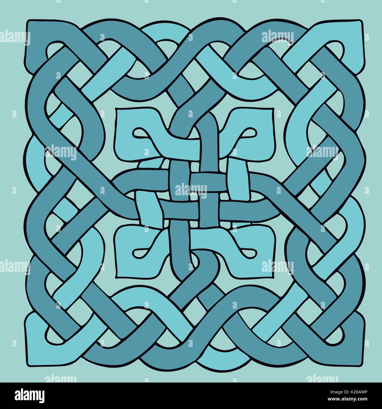 Celtic blue pattern. Scandinavian ornament. Ribbon background. Grid ...
