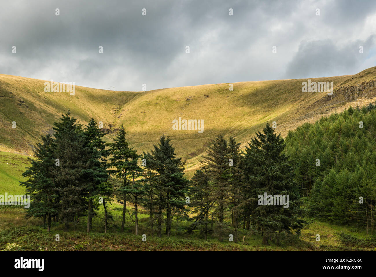 The head of the Garw Valley in south Wales, a remote and wild area ...