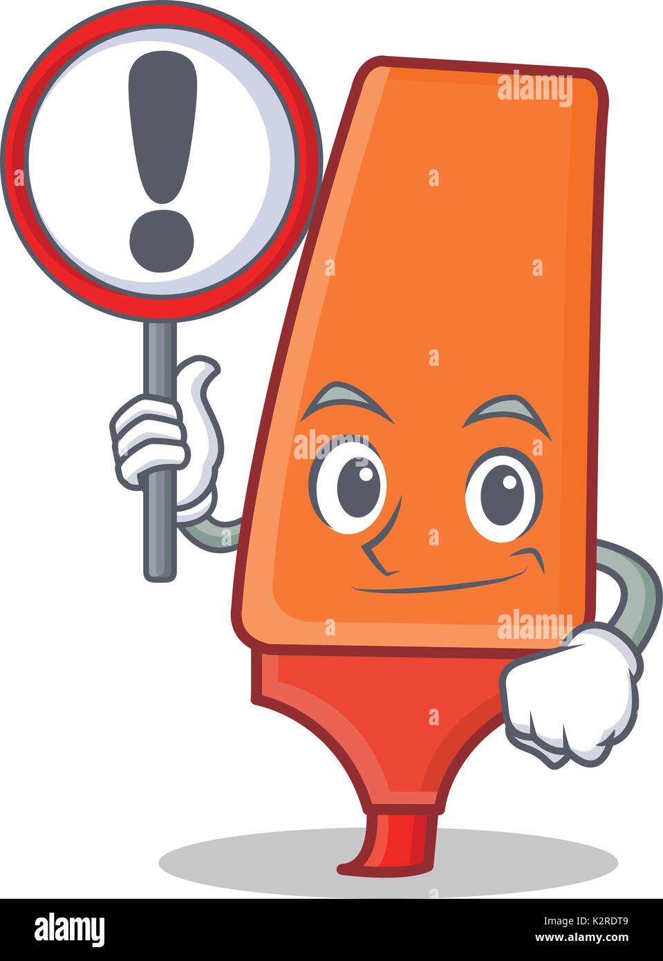 With sign highlighter cartoon character style Stock Vector Image & Art ...