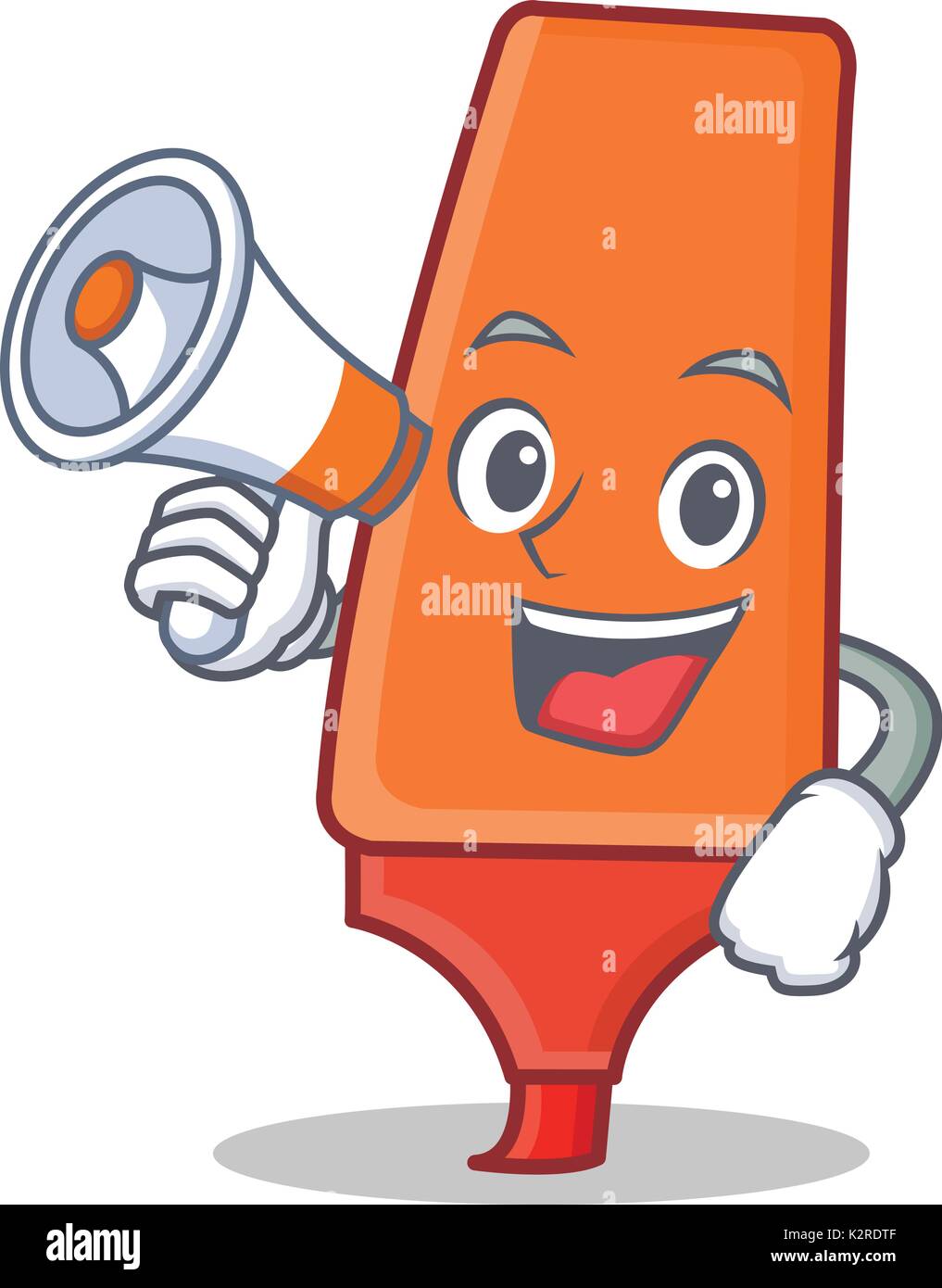 With megaphone highlighter cartoon character style Stock Vector Image ...