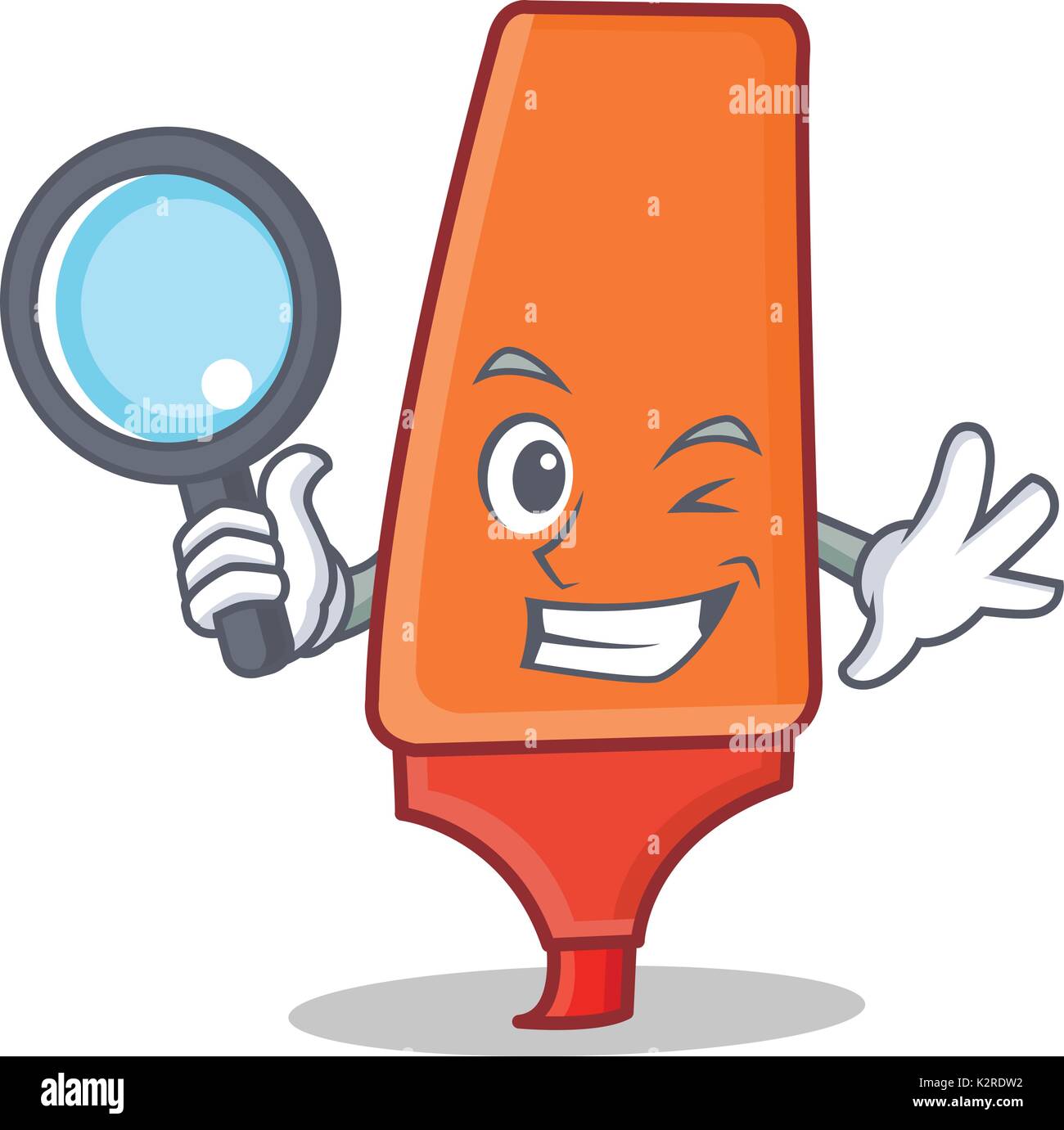 Detective highlighter cartoon character style Stock Vector Image & Art ...