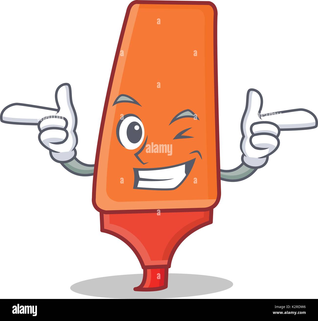 Wink highlighter cartoon character style Stock Vector Image & Art - Alamy