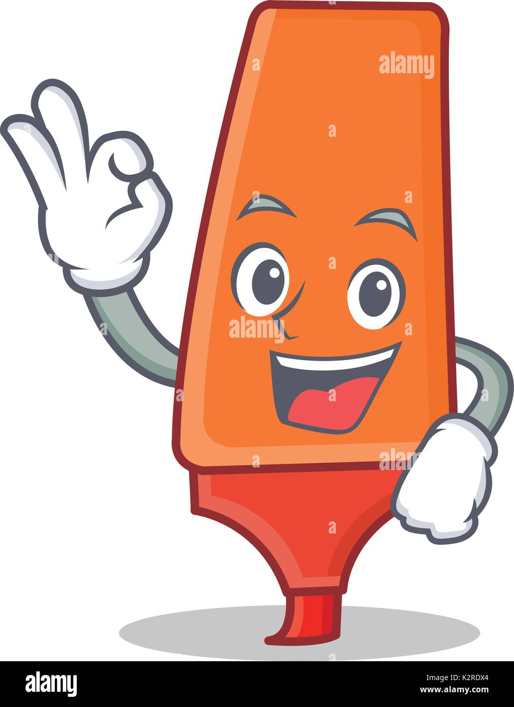 Okay highlighter cartoon character style Stock Vector Image & Art - Alamy
