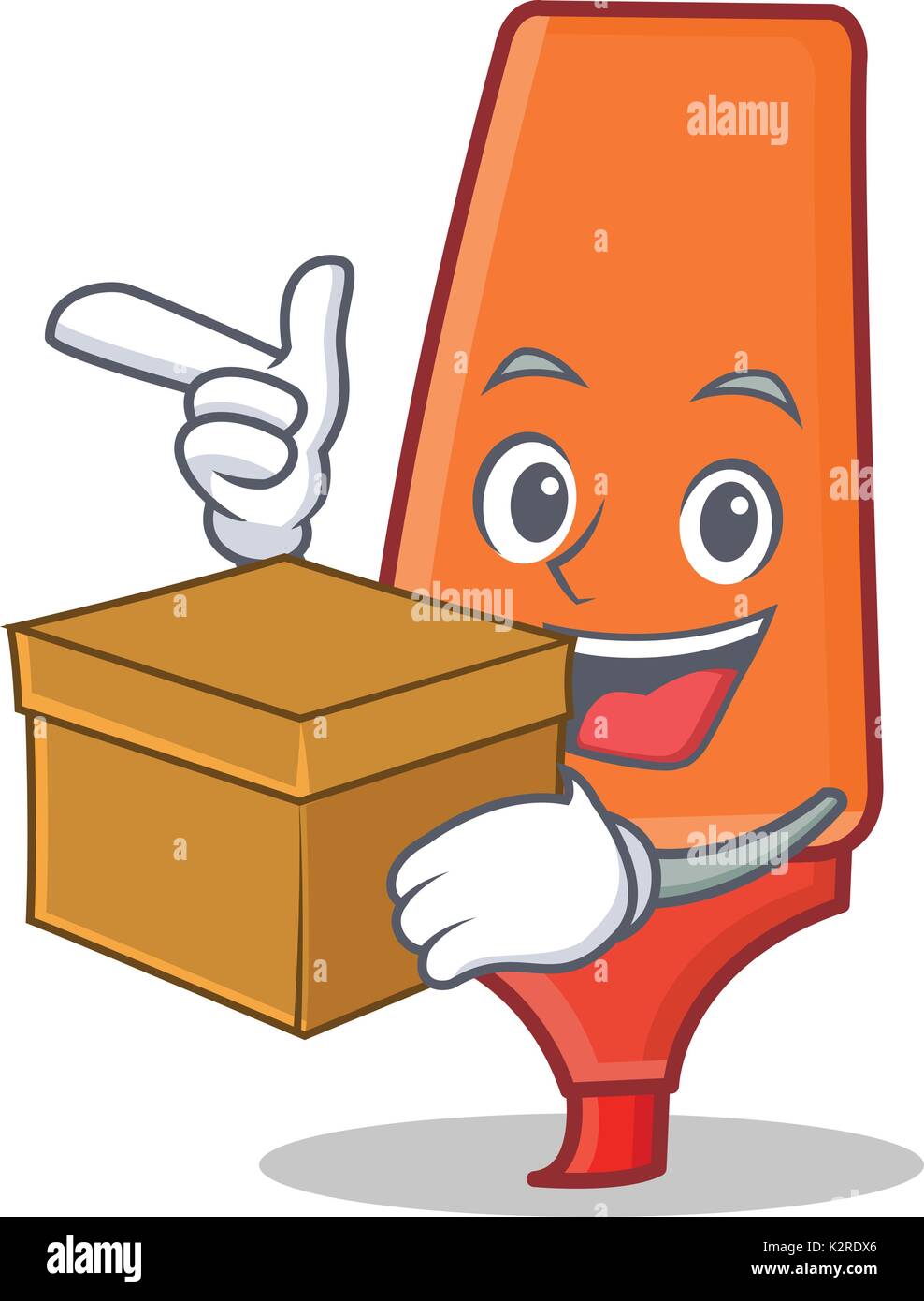 With box highlighter cartoon character style Stock Vector Image & Art ...