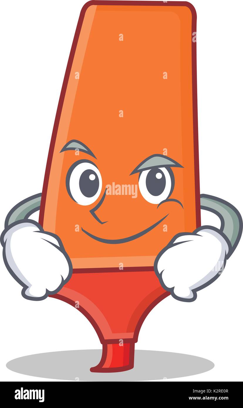 Smirking highlighter cartoon character style Stock Vector Image & Art ...