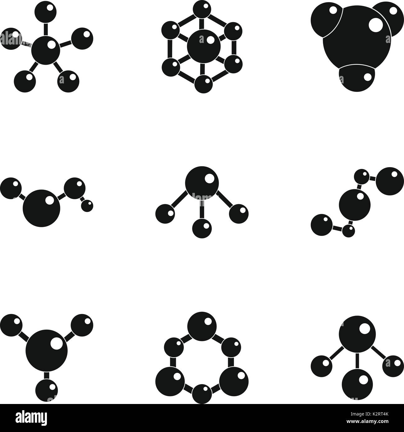 Chemical connection icons set, simple style Stock Vector Image & Art ...