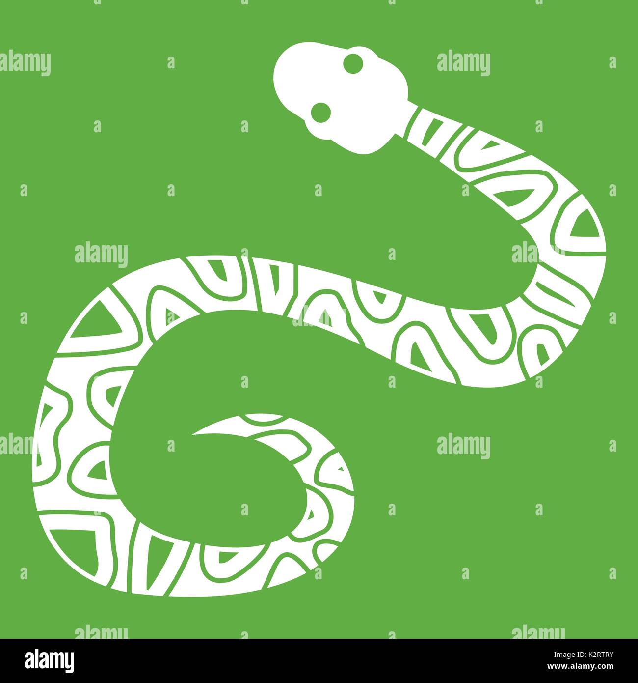 Snake icon green Stock Vector Image & Art - Alamy