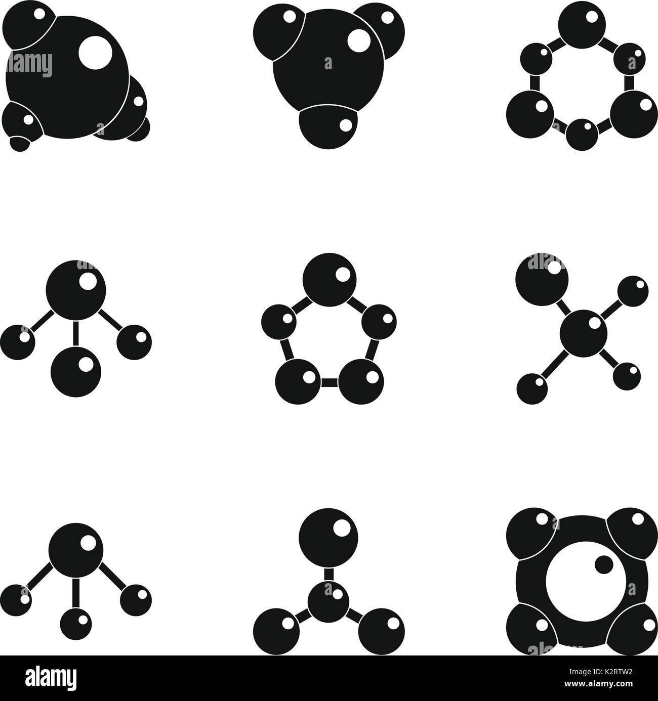 Compound icons set, simple style Stock Vector Image & Art - Alamy