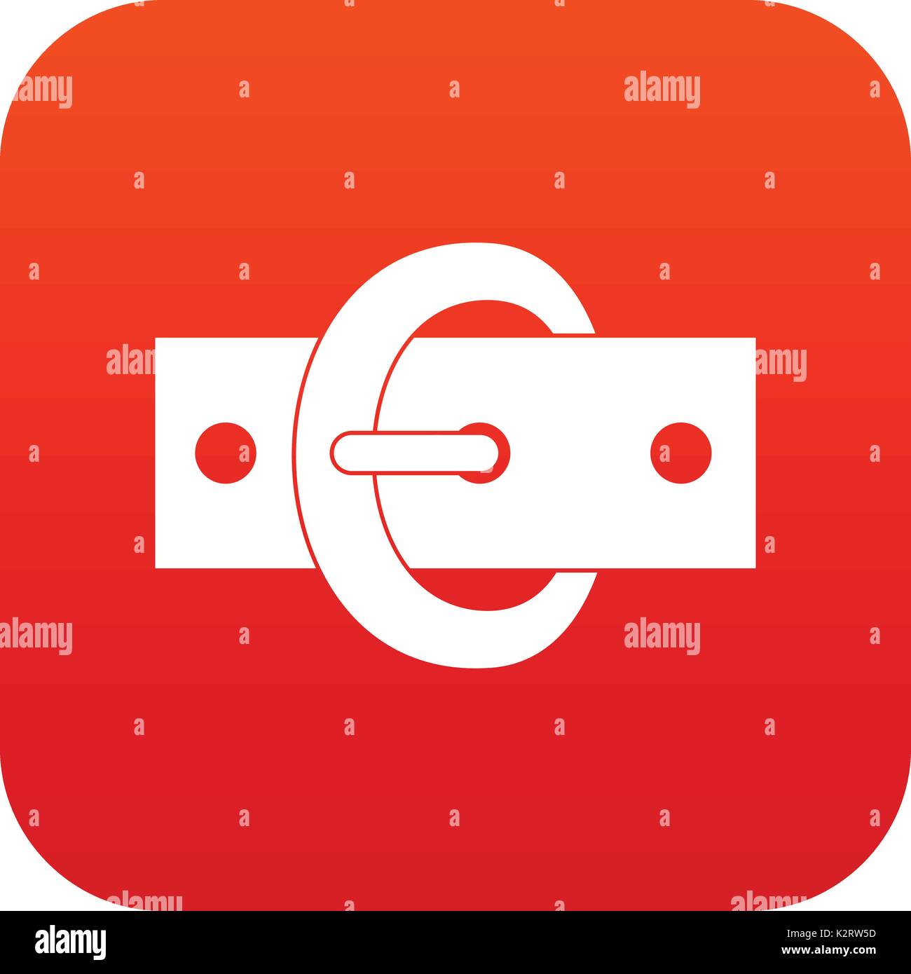 Buckle belt icon digital red Stock Vector Image & Art - Alamy