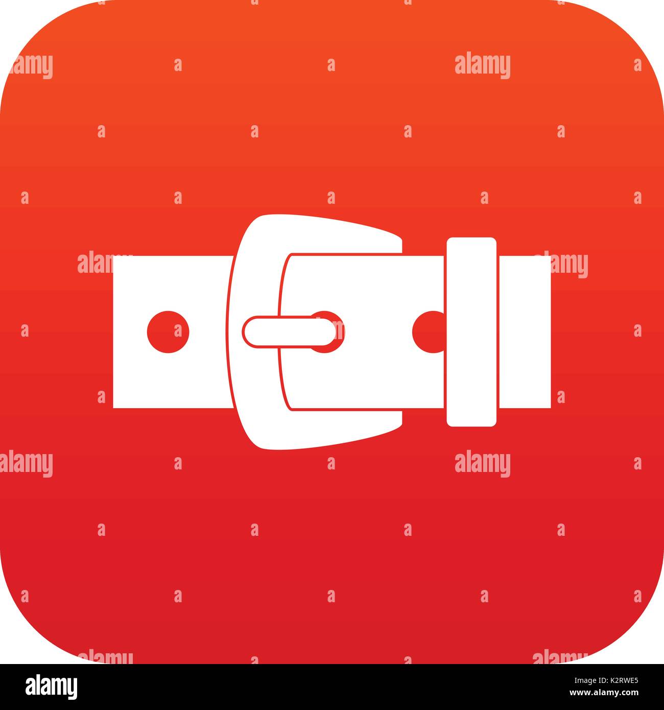 Black metal belt buckle icon digital red Stock Vector Image & Art - Alamy