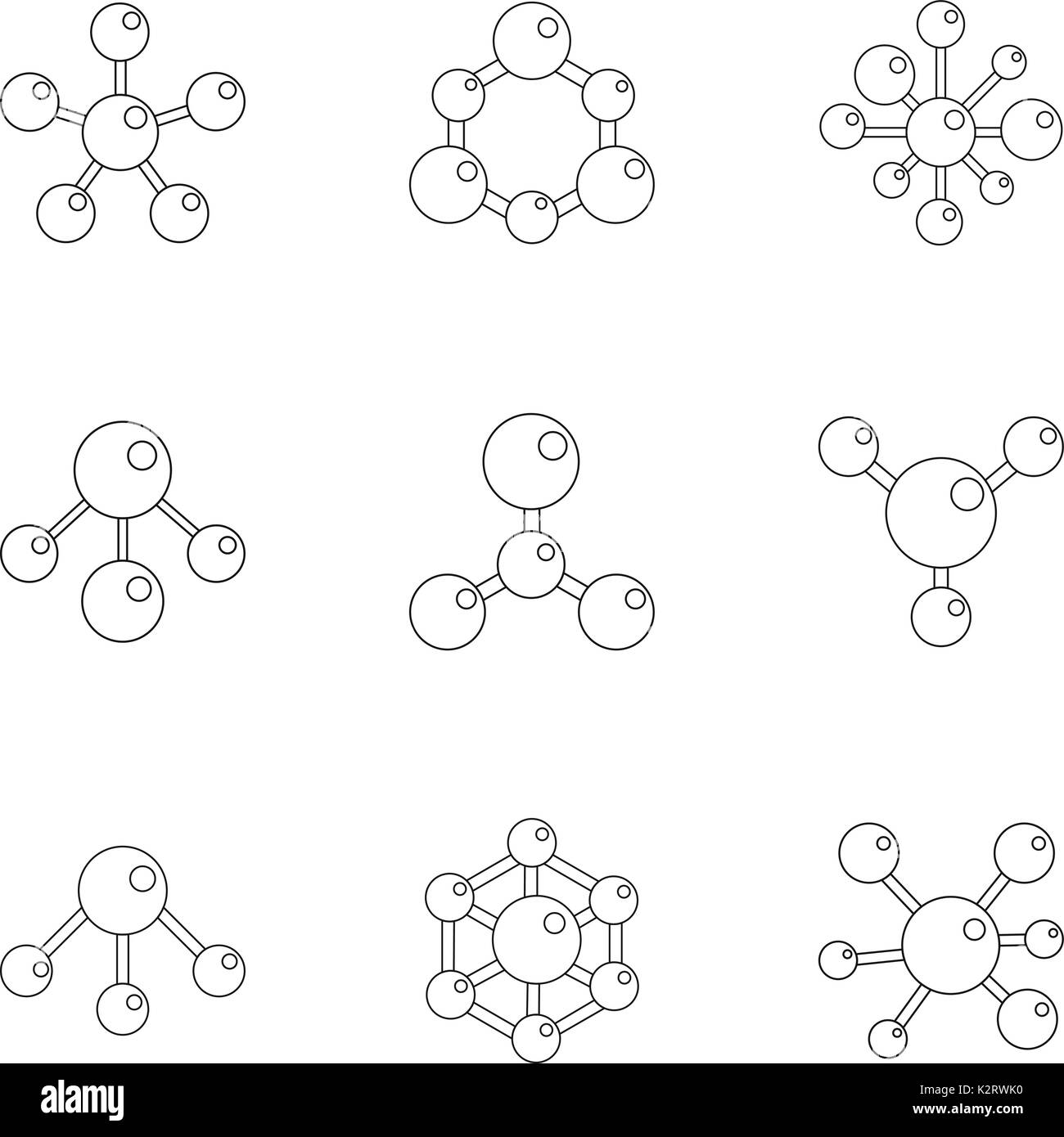 Compound icons set, cartoon style Stock Vector Image & Art - Alamy