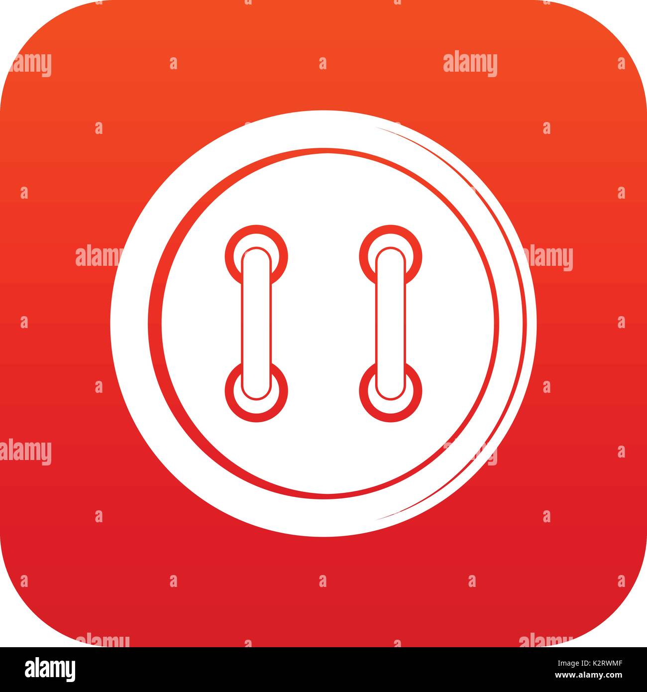Sewing button icon digital red Stock Vector Image & Art - Alamy