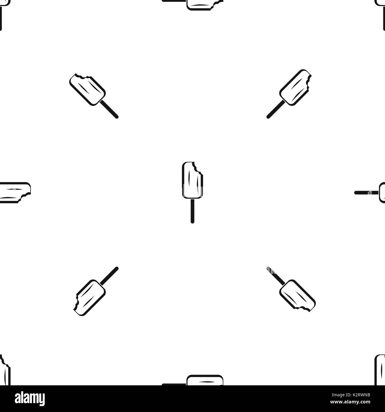 Ice Cream pattern seamless black Stock Vector Image & Art - Alamy