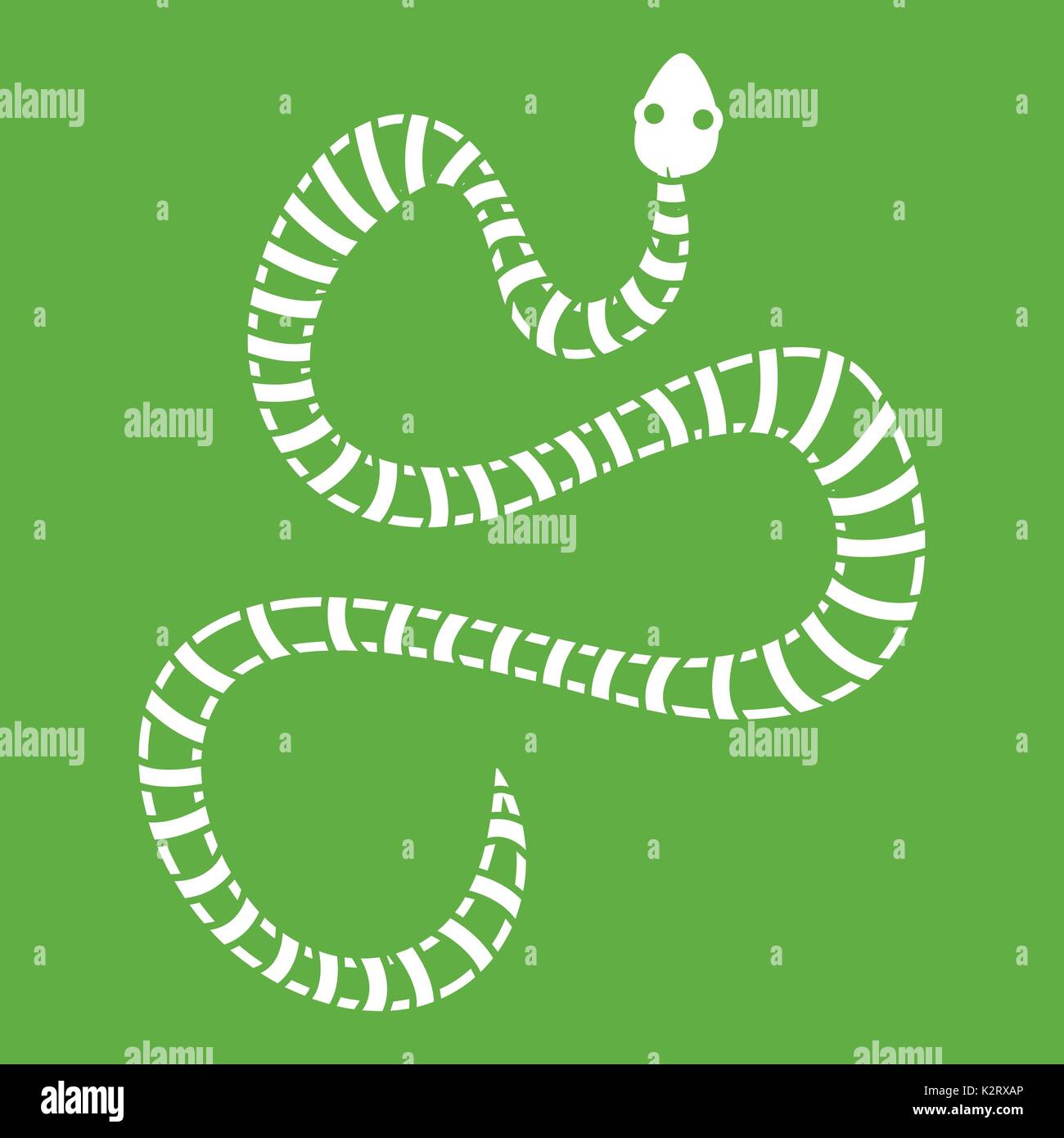 White striped snake icon green Stock Vector Image & Art - Alamy