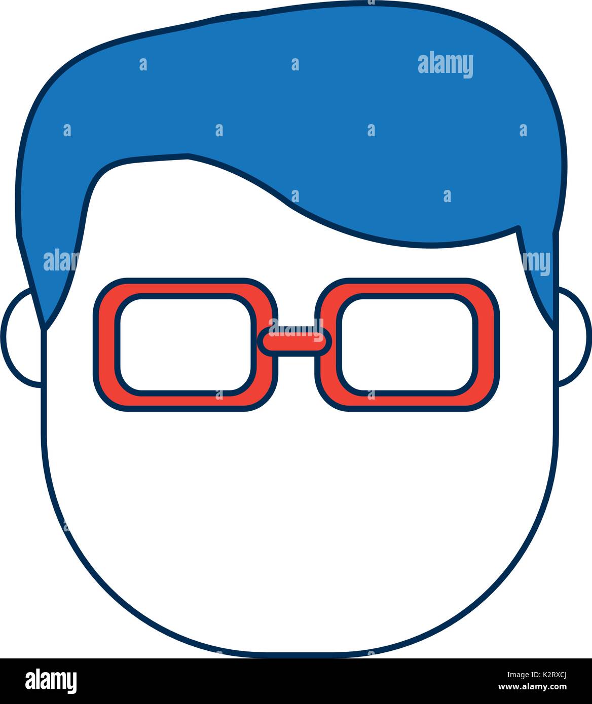 Man wearing reading glasses Stock Vector Images - Alamy