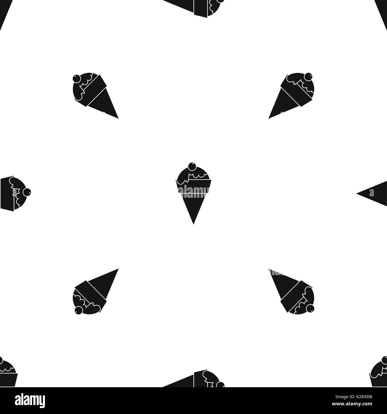 Ice Cream pattern seamless black Stock Vector Image & Art - Alamy