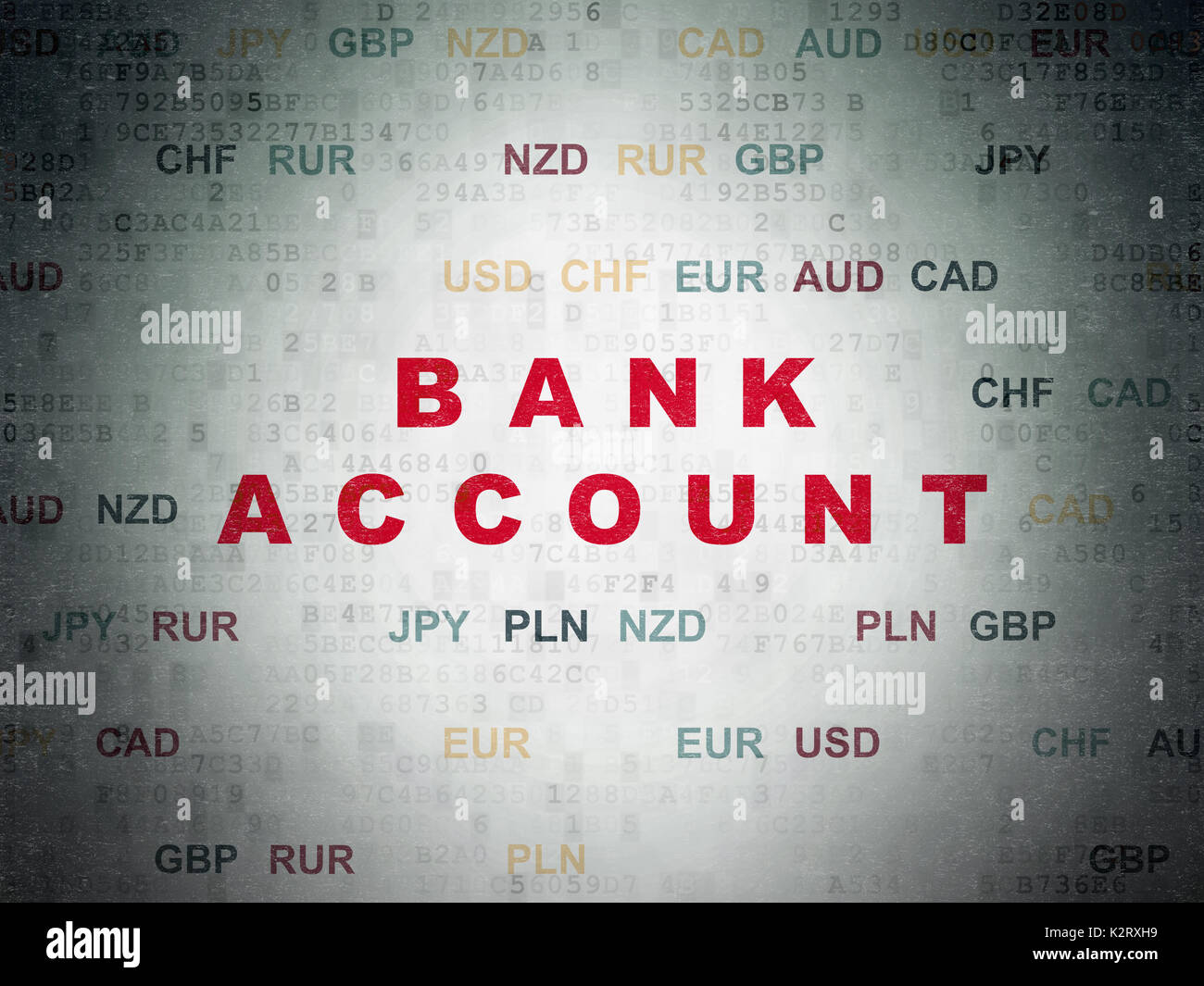 Money concept: Bank Account on Digital Data Paper background Stock ...