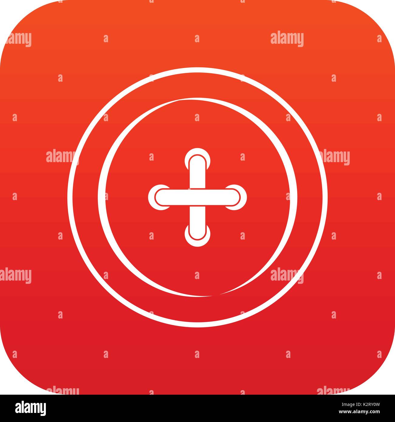 Sewing button icon digital red Stock Vector Image & Art - Alamy