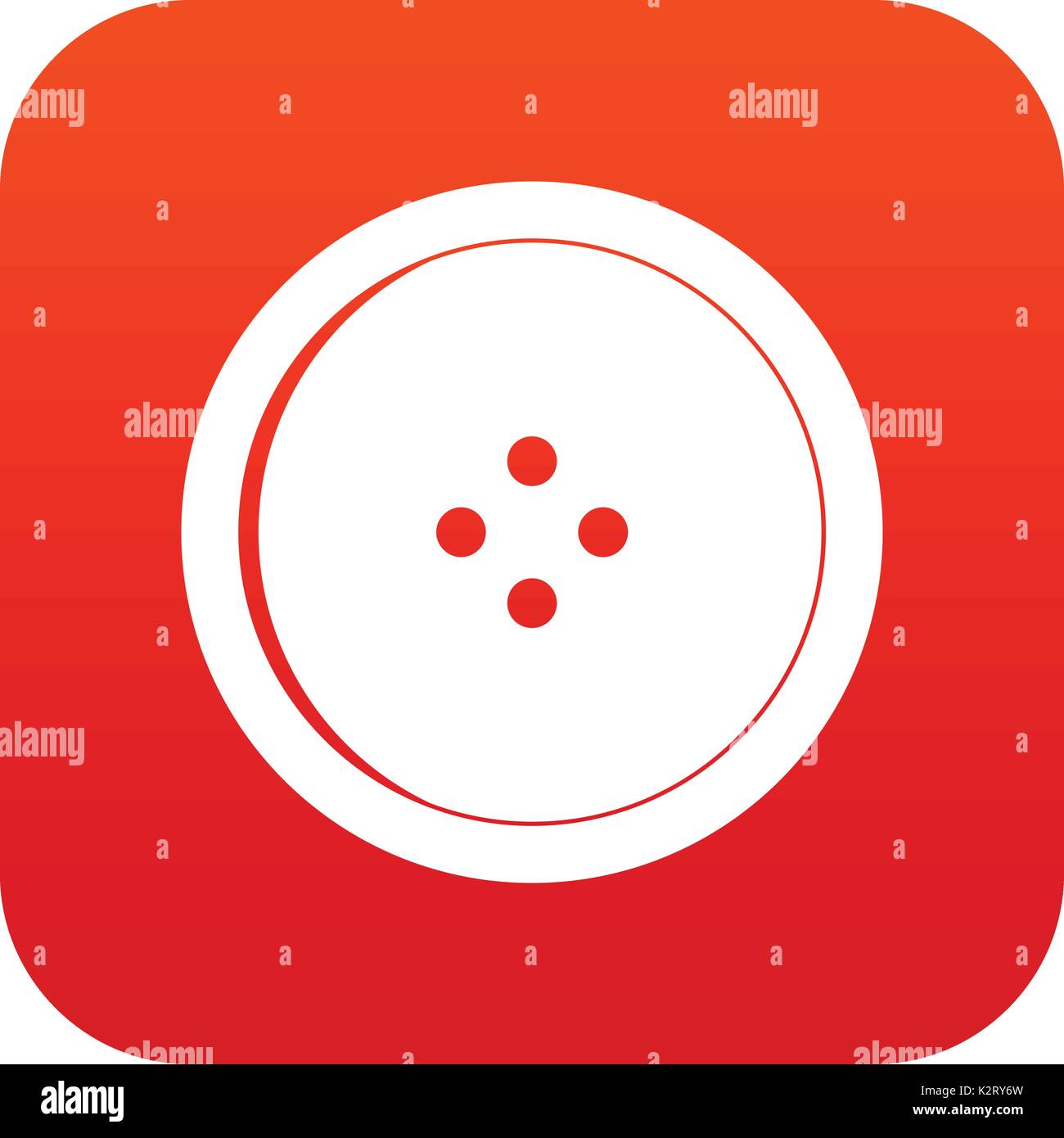 Round sewing button icon digital red Stock Vector Image & Art - Alamy