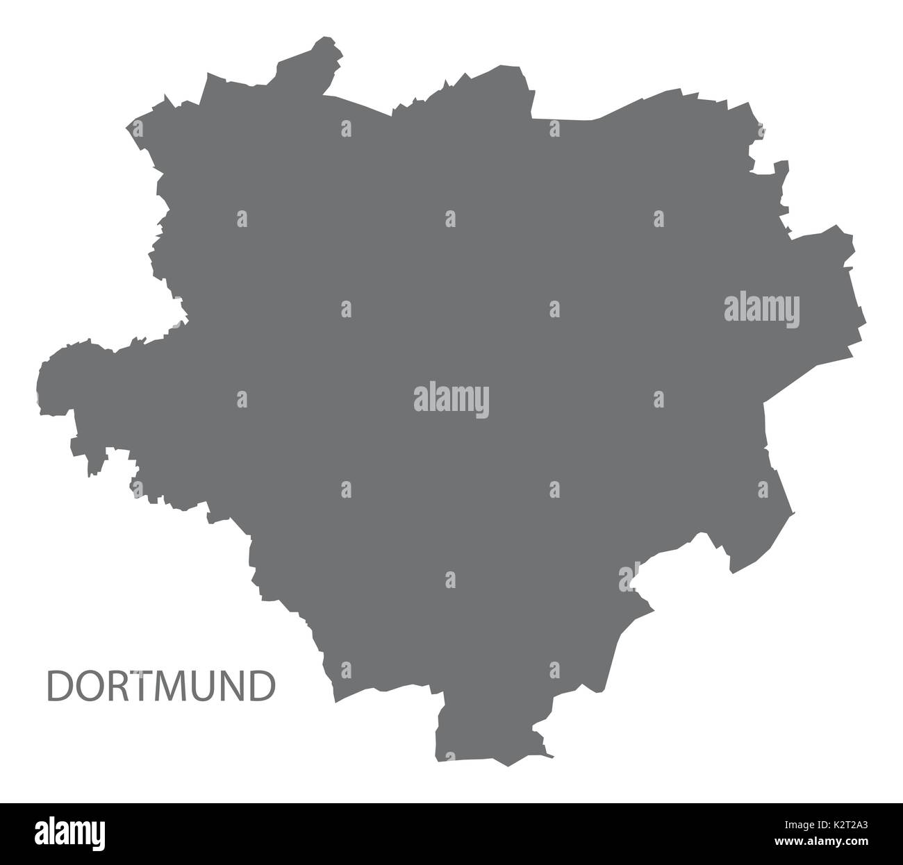 Dortmund city map grey illustration silhouette shape Stock Vector Image ...