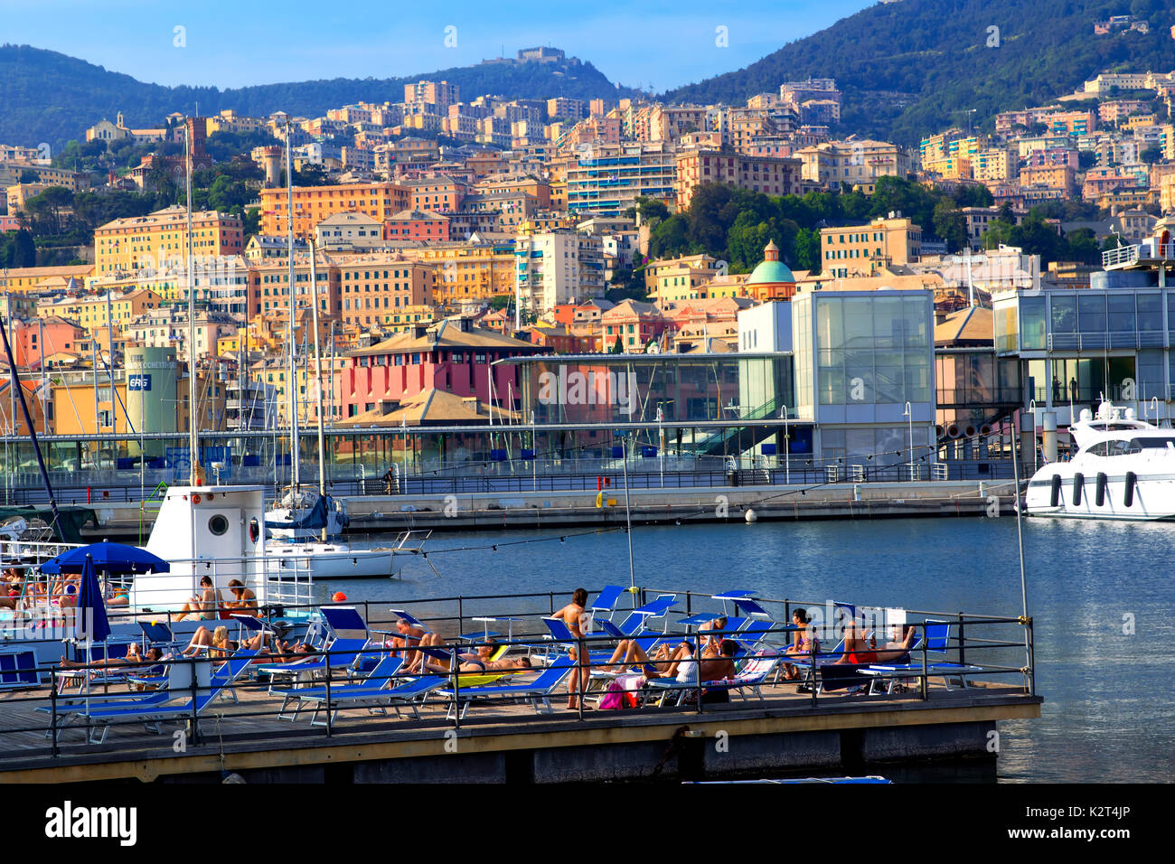 Harbour of Genoa Stock Photo - Alamy