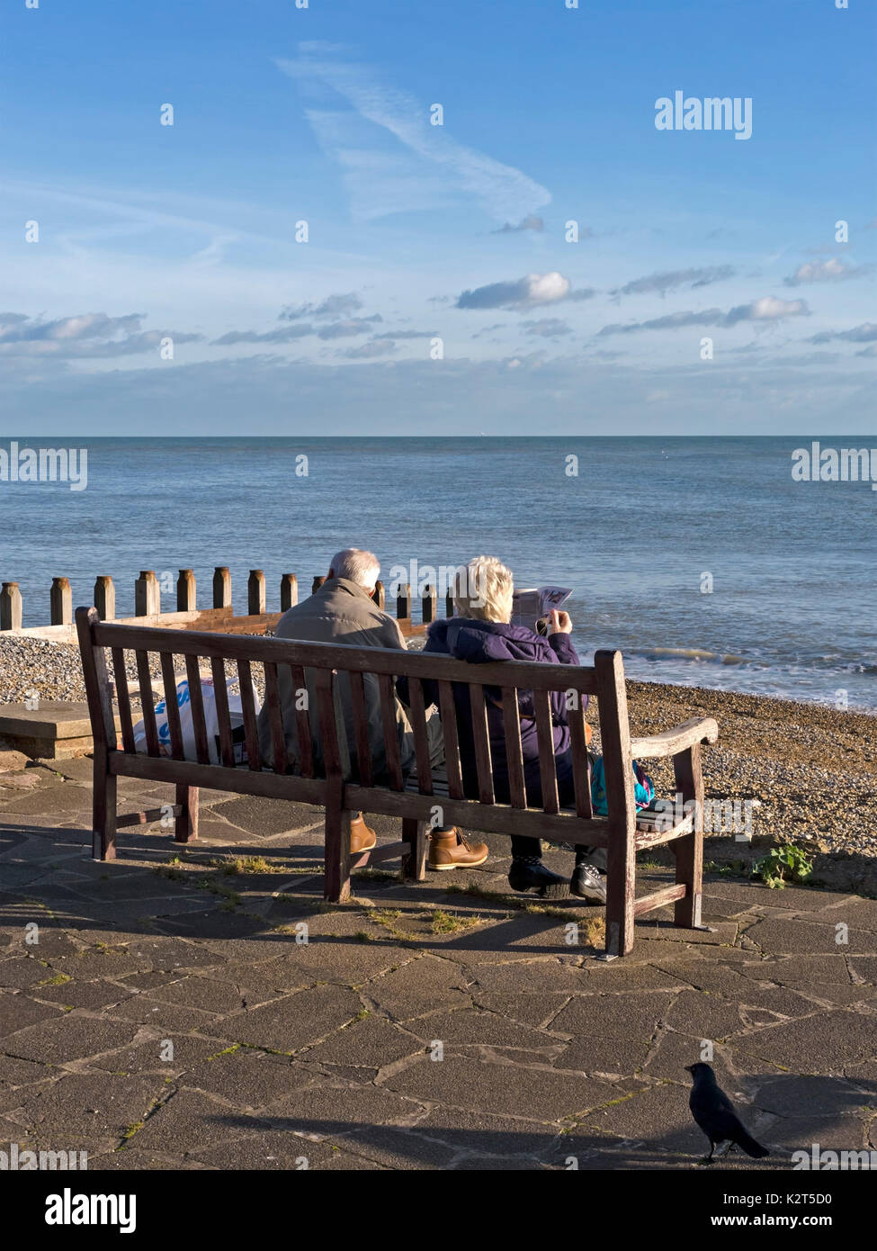Bench Looking Out Sea Stock Photos & Bench Looking Out Sea Stock Images ...