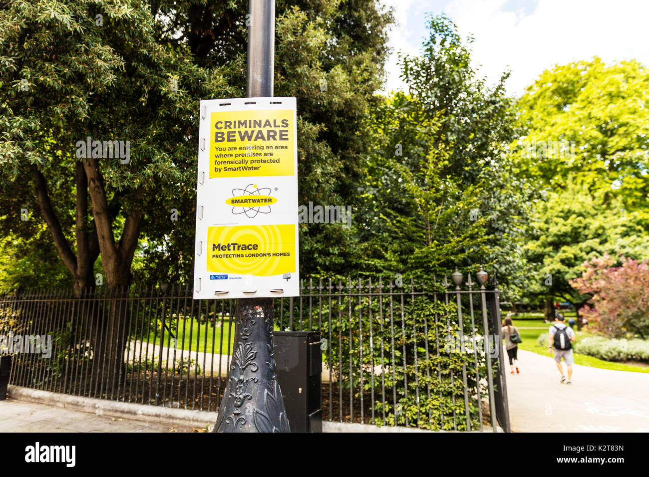 Smartwater sign, smart water sign, warning, MetTrace, met trace ...