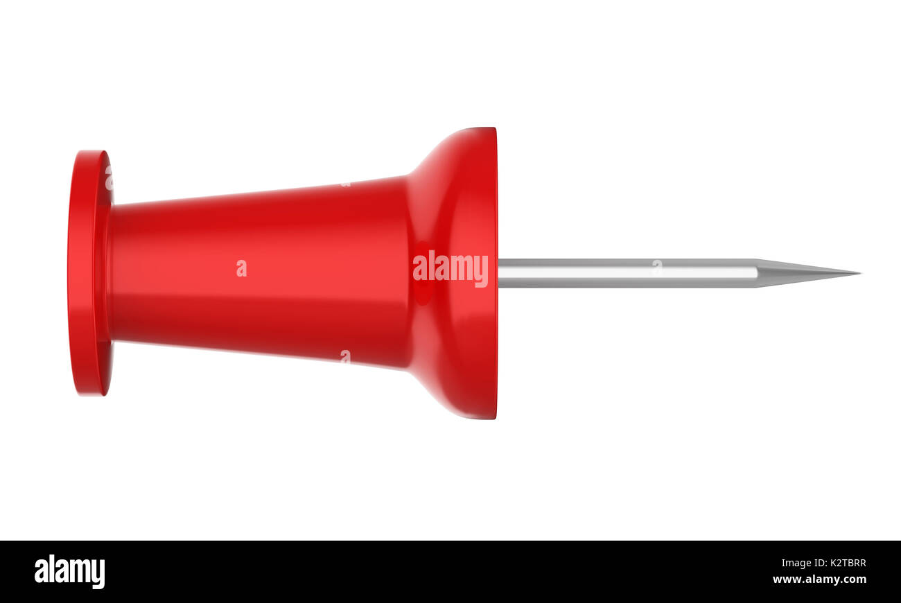 Red Push Pin Isolated Stock Photo - Alamy