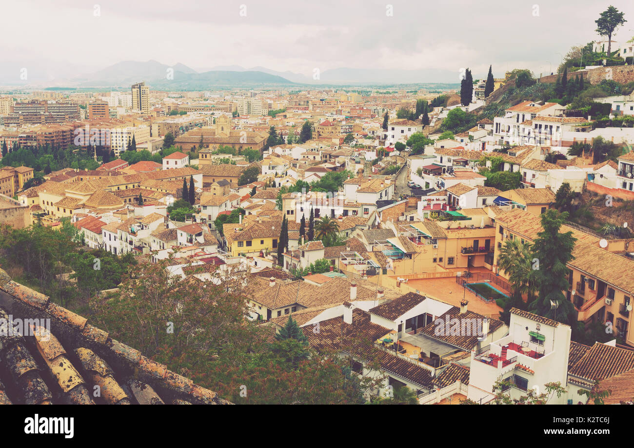 Top view of Granada in day time. Andalusia, Spain Stock Photo - Alamy