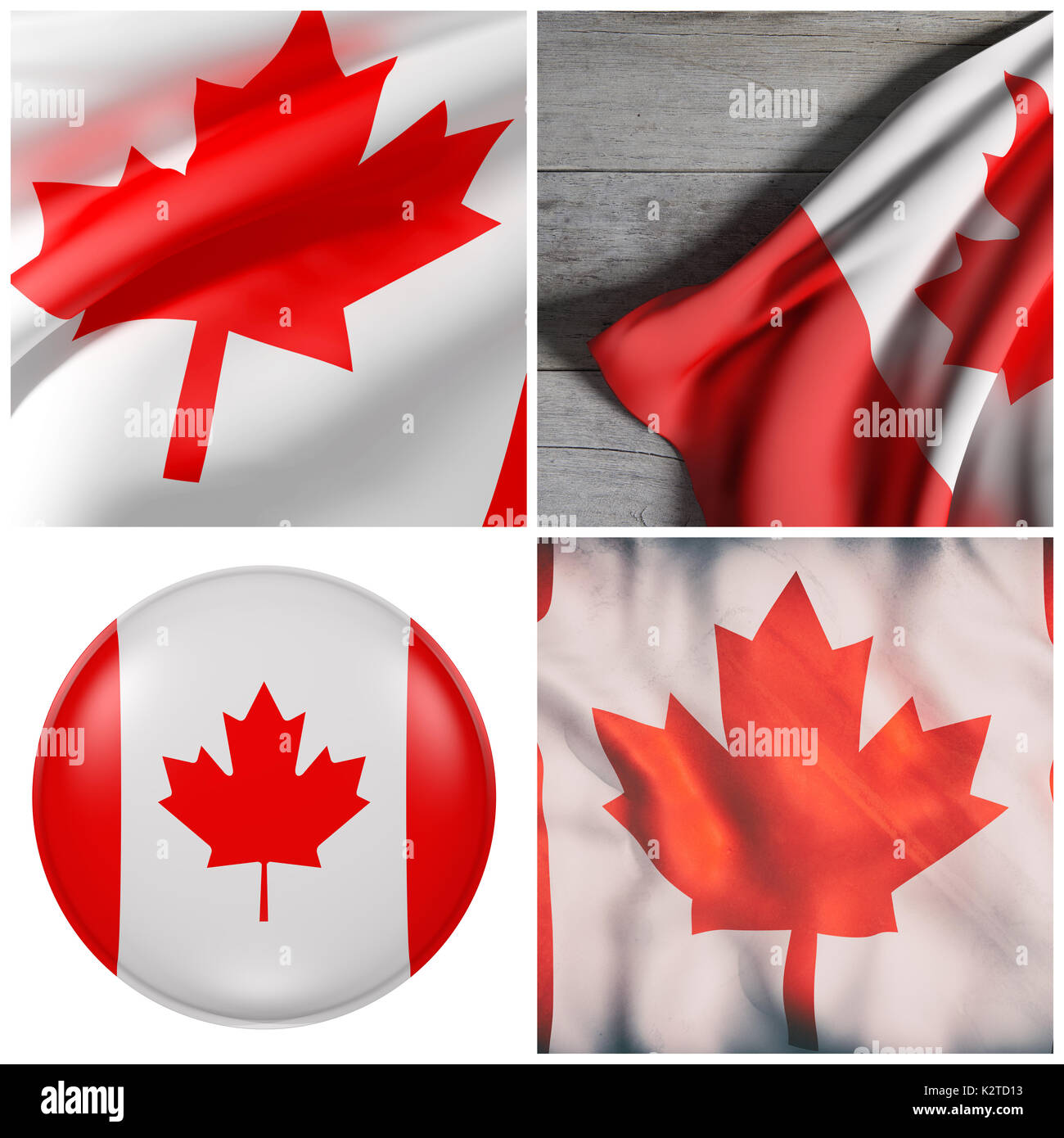Canada american national flags waving hi-res stock photography and ...