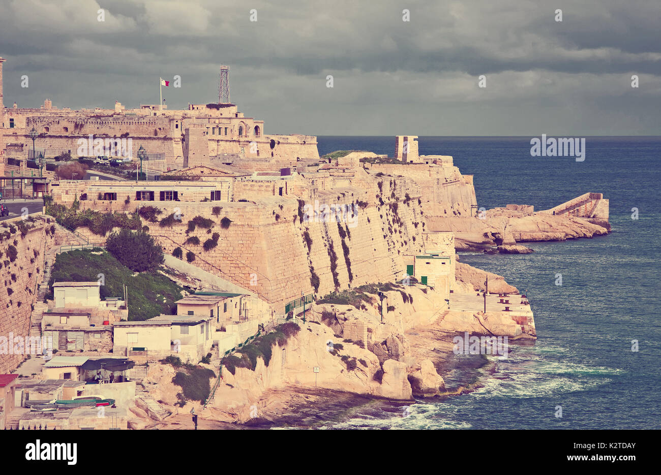 View of Valletta with knight's forts, Malta Stock Photo - Alamy