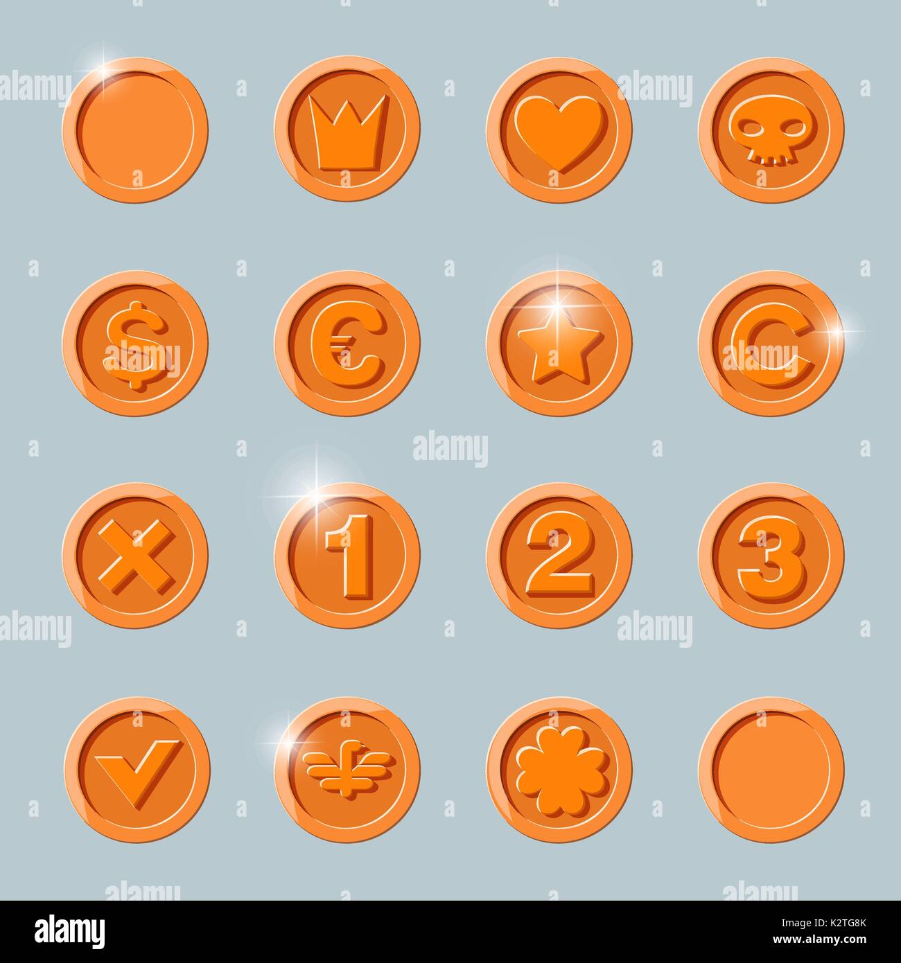 copper coins set Stock Vector Image & Art - Alamy