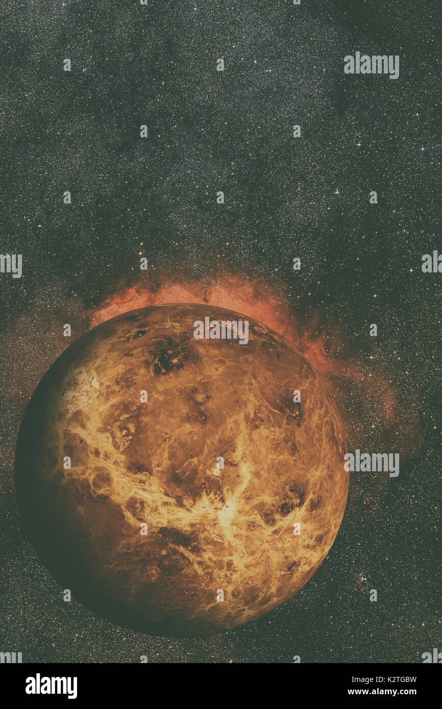 Solar System - Venus. It is the second planet from the Sun. It is a ...