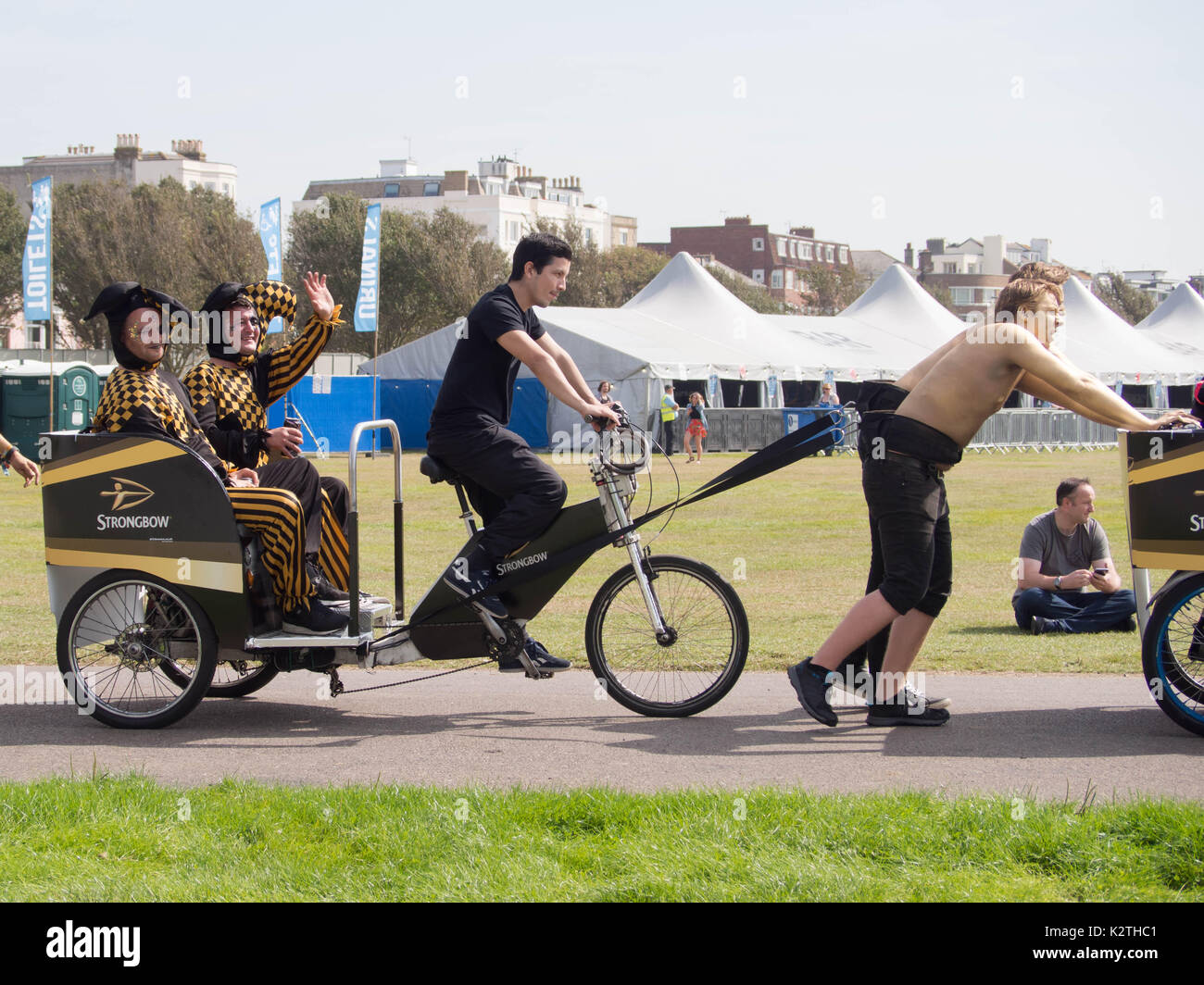A strongbow promotion parade at a music festival Stock Photo - Alamy