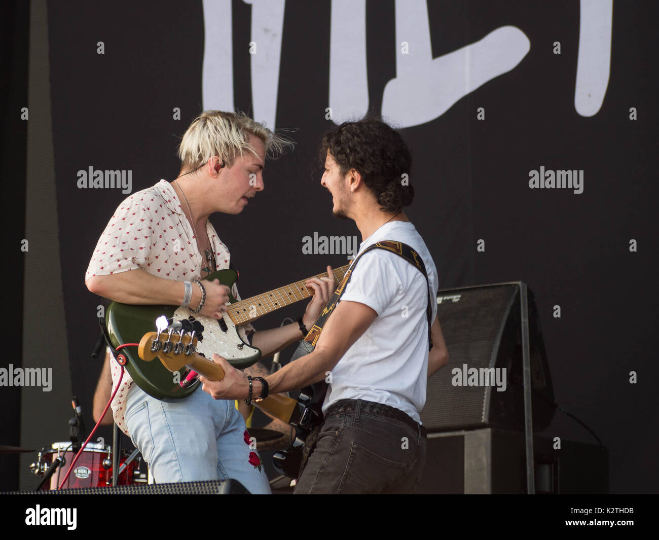 The Hunna play the Victorious Festival in Portsmouth, England Stock ...
