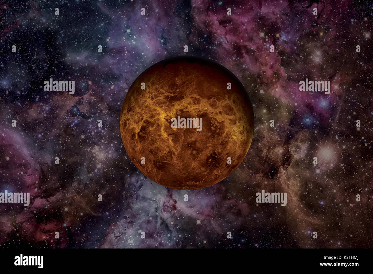 Solar System - Venus. It is the second planet from the Sun. It is a ...