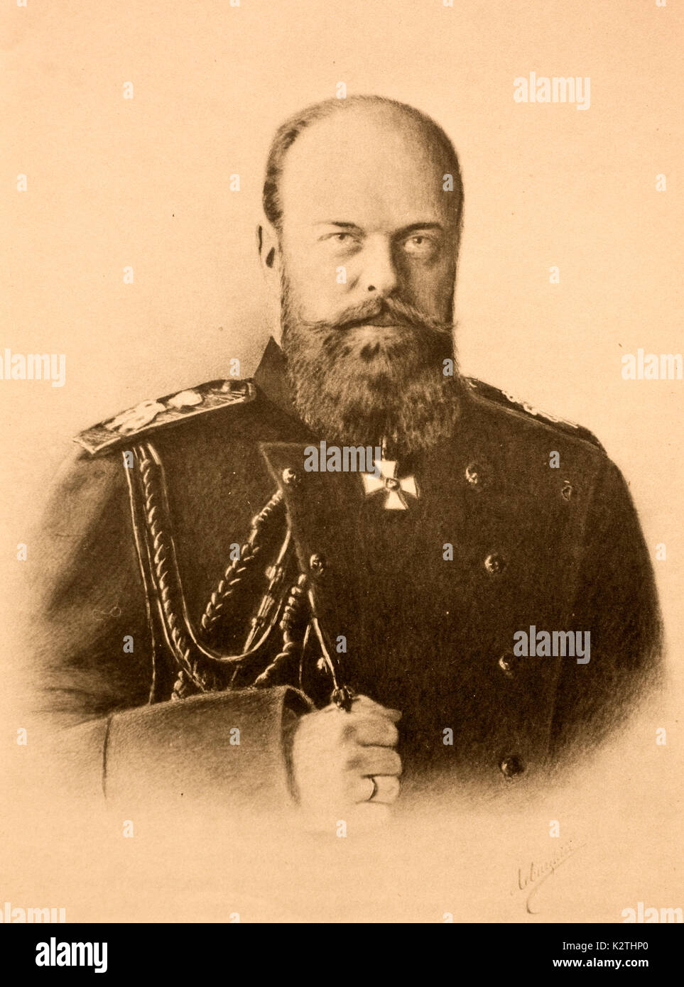 Russia Emperor Alexander III zar Reign 13 March 1881 - 1 November Stock ...