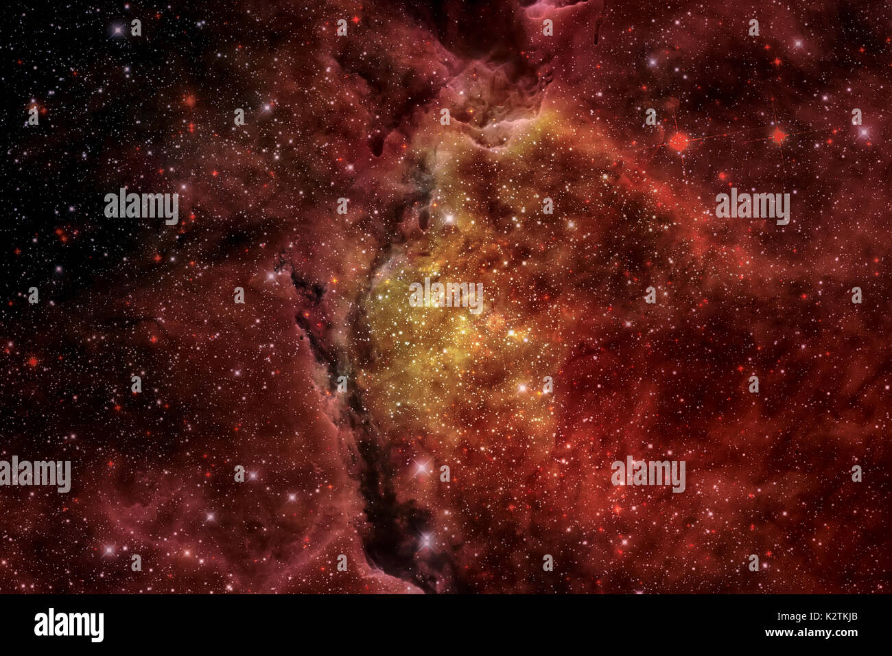 Nebula and stars in outer space. Elements of this image furnished by ...