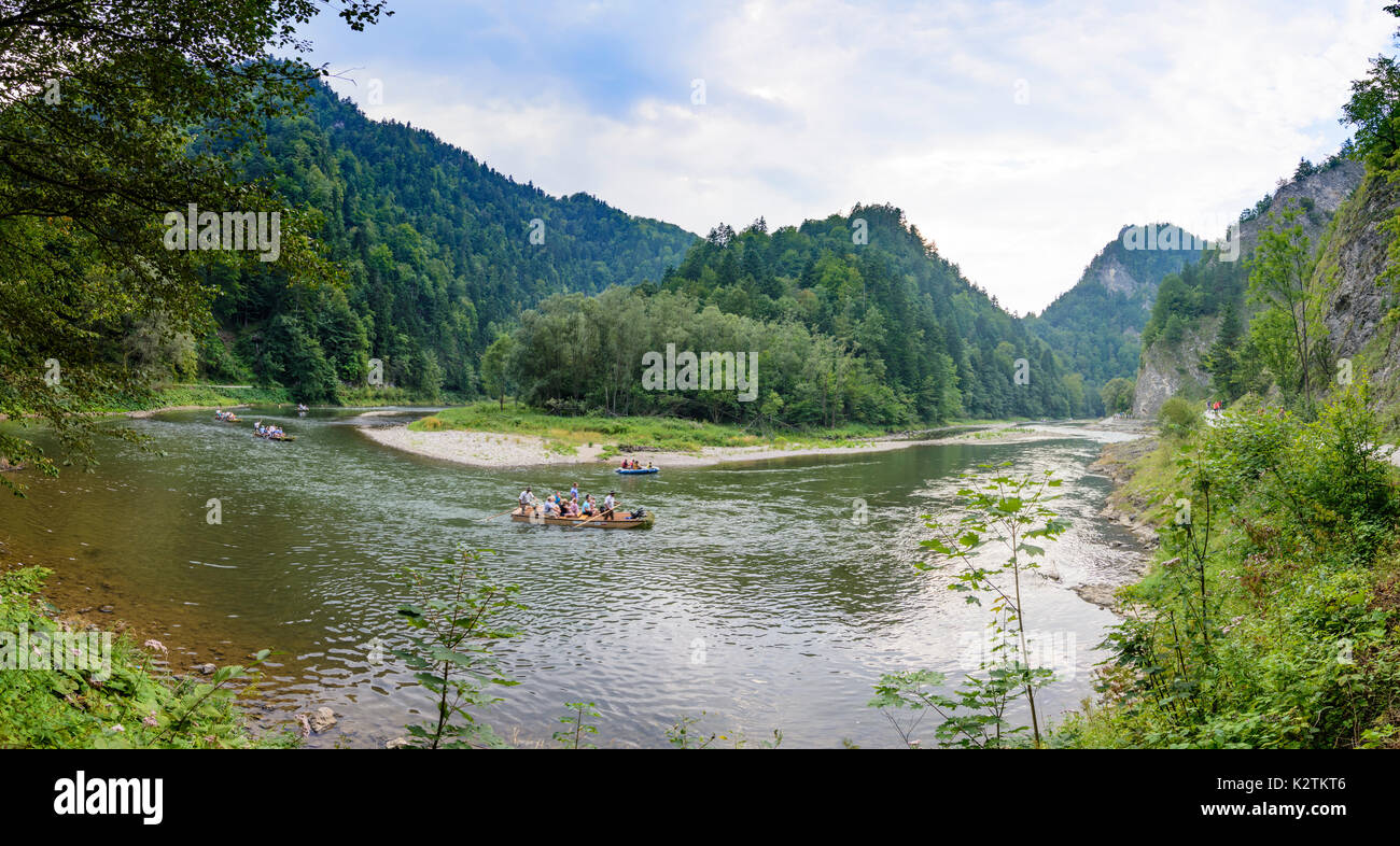 Dunajec River Gorge, wooden raft, rafts, boat, Pieniny National Park ...