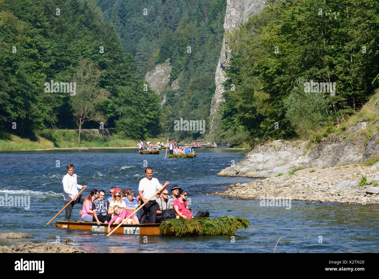 Dunajec River Gorge, wooden raft, rafts, boat, Pieniny National Park ...