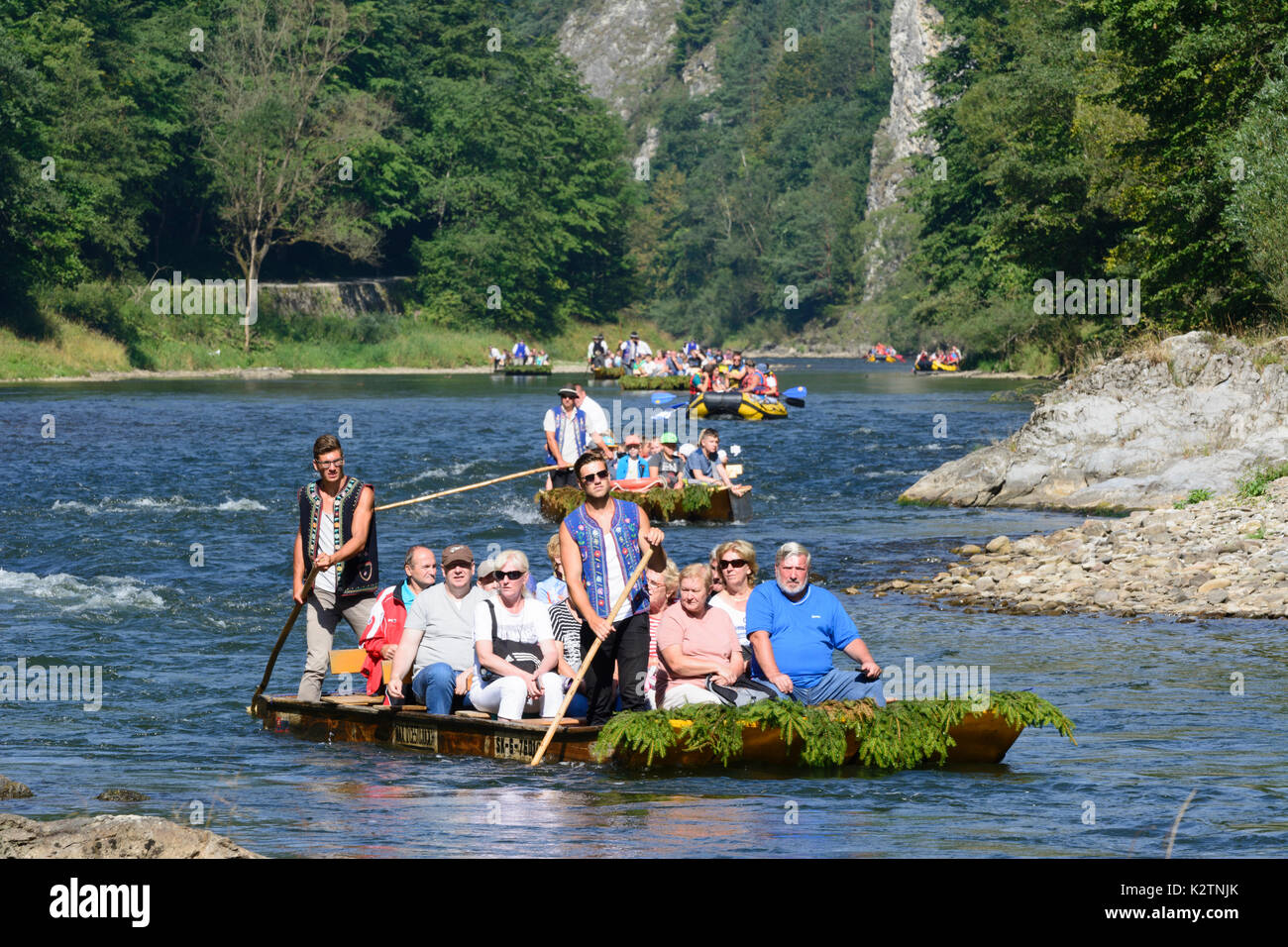 Dunajec River Gorge, wooden raft, rafts, boat, Pieniny National Park ...