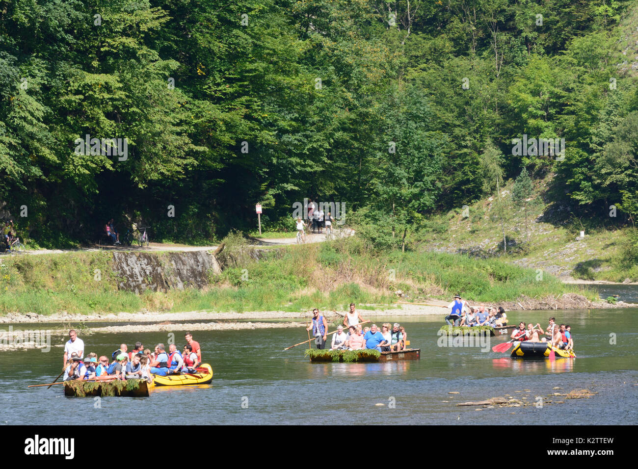 Dunajec River Gorge, wooden raft, rafts, boat, Pieniny National Park ...