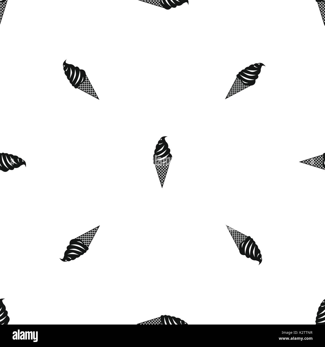 Ice Cream pattern seamless black Stock Vector Image & Art - Alamy