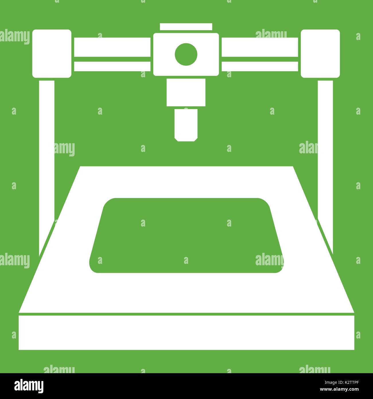 3D printer icon green Stock Vector Image & Art - Alamy