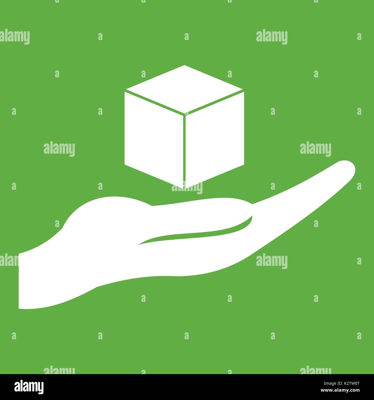 Cube 3d model icon green Stock Vector Image & Art - Alamy