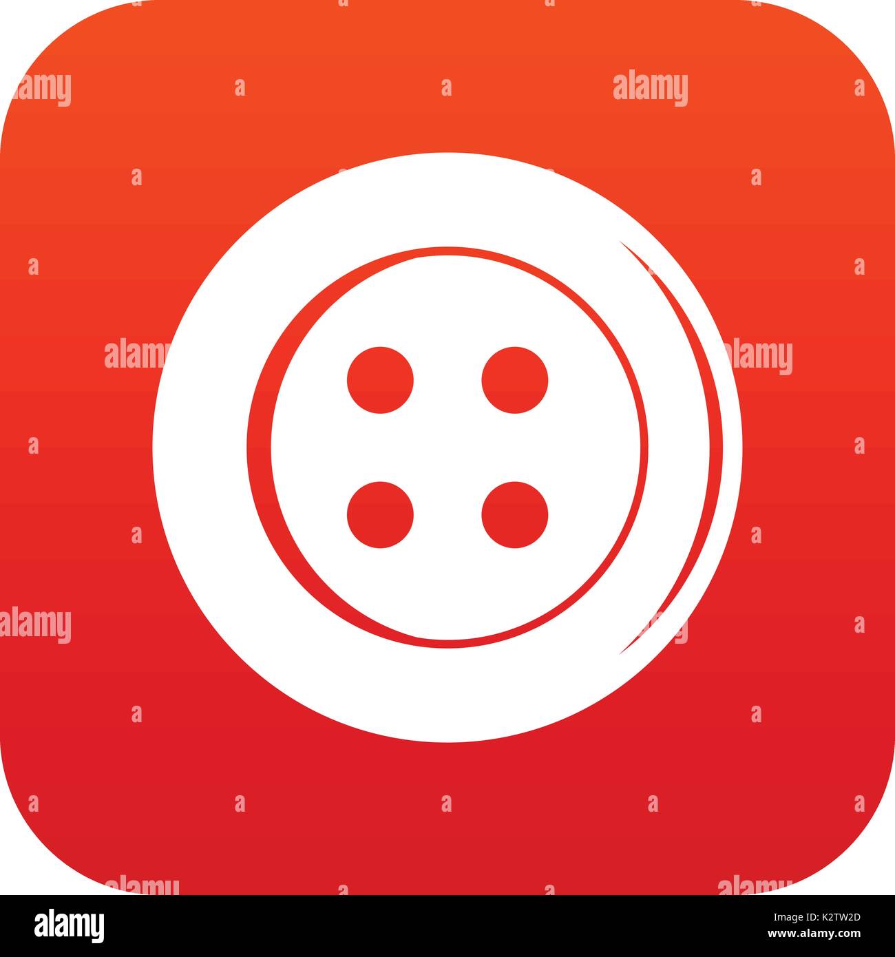 Sewing button icon digital red Stock Vector Image & Art - Alamy