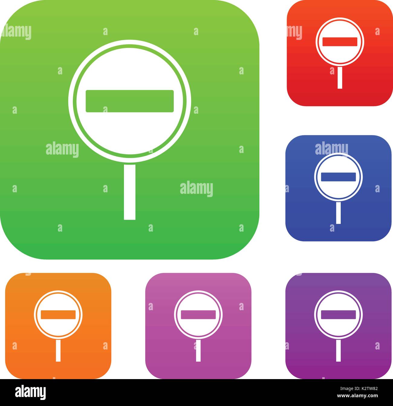 No entry sign set collection Stock Vector Image & Art - Alamy