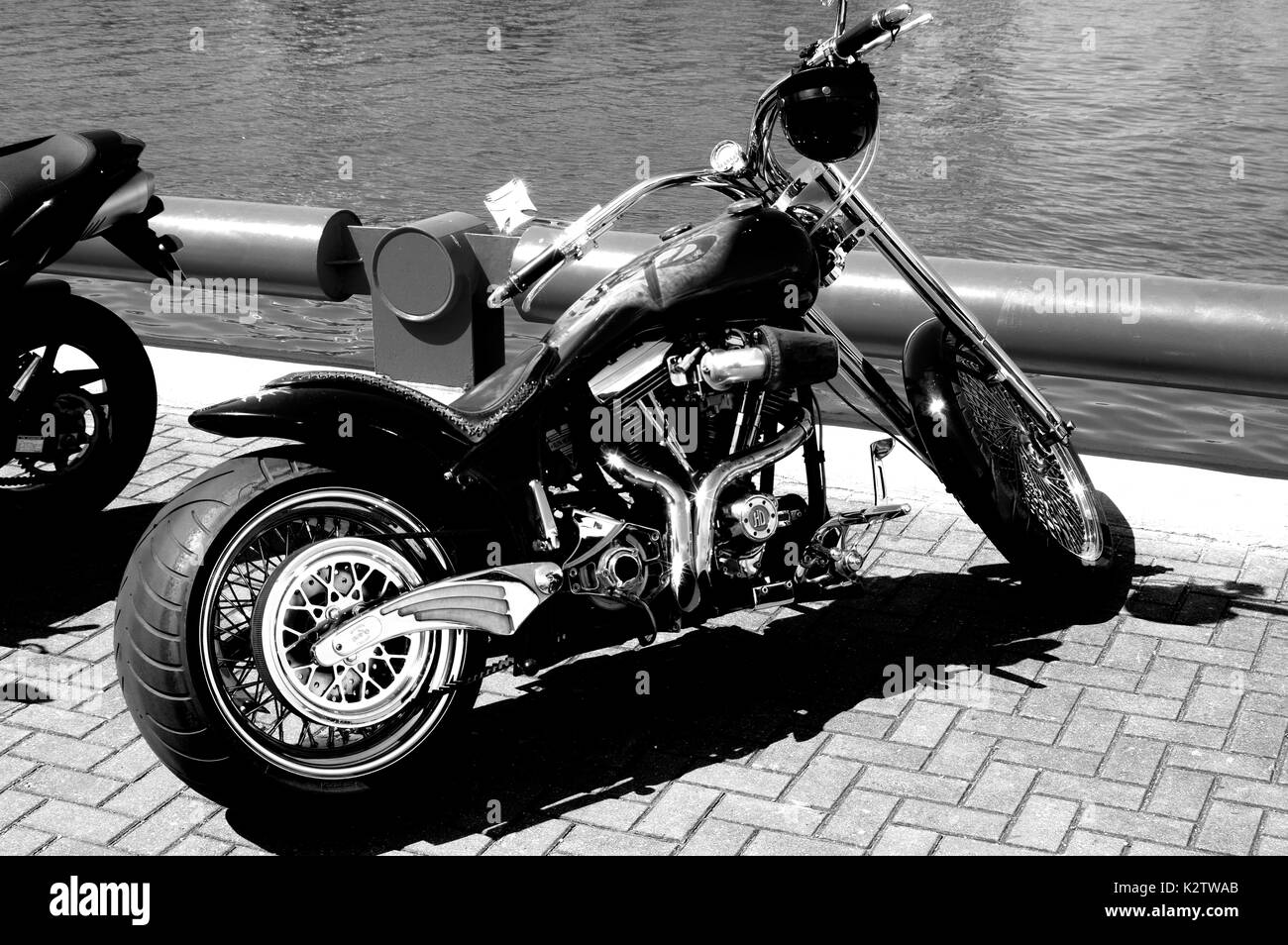 Chopper motorcycles Black and White Stock Photos & Images - Alamy