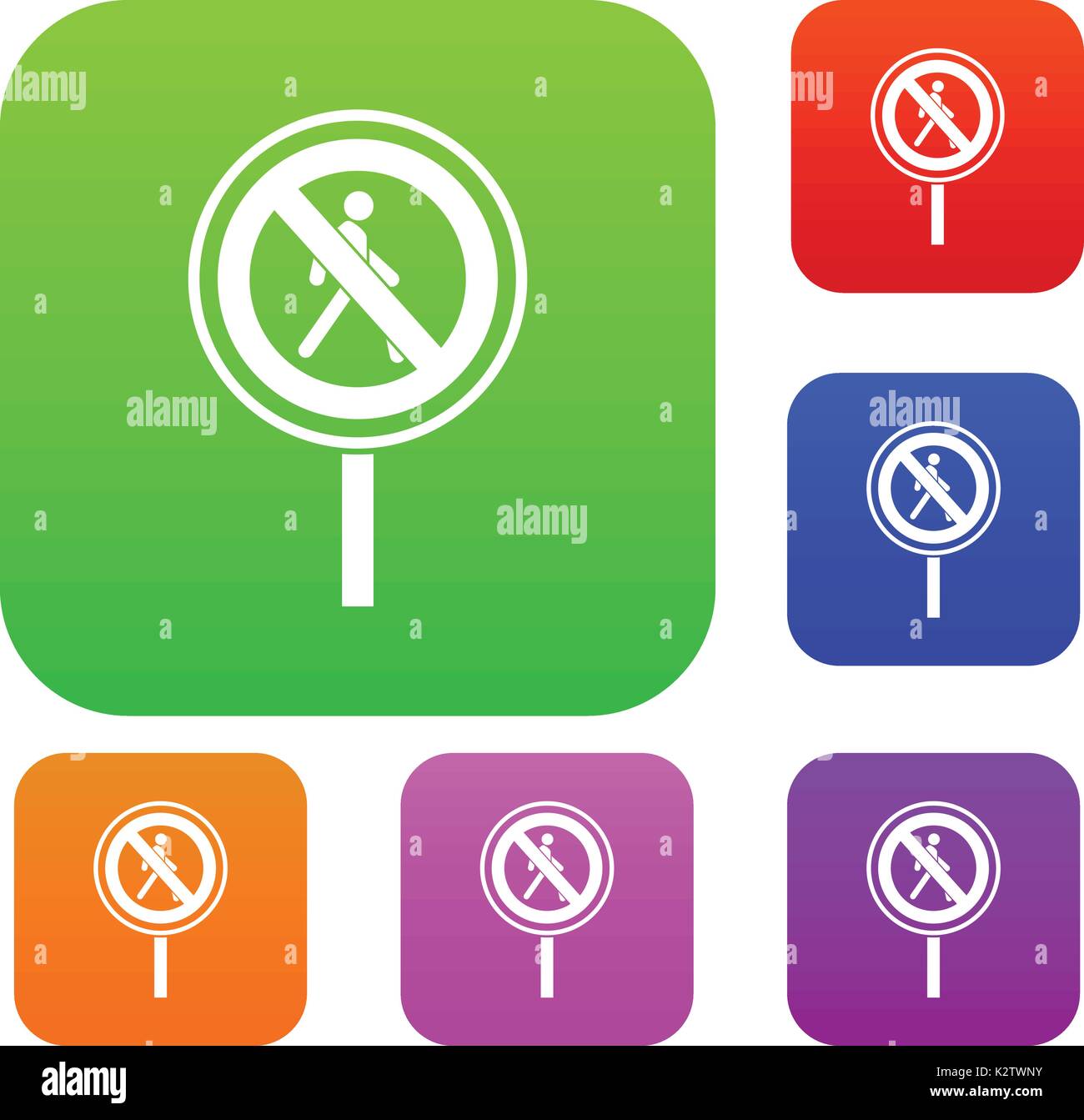 No entry markings Stock Vector Images - Alamy